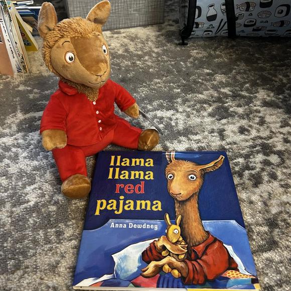Toys | Llama In Red Pajamas Hardcover Book And Plush Llama New | Poshmark